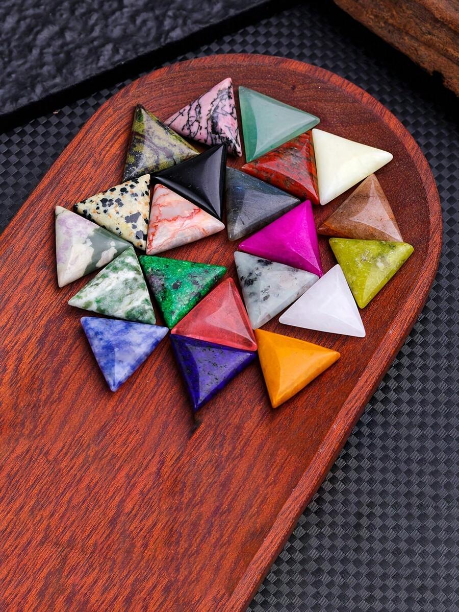 1/5/10 /15PCS Random Colors Crystal Triangle Shaped Natural Healing ...