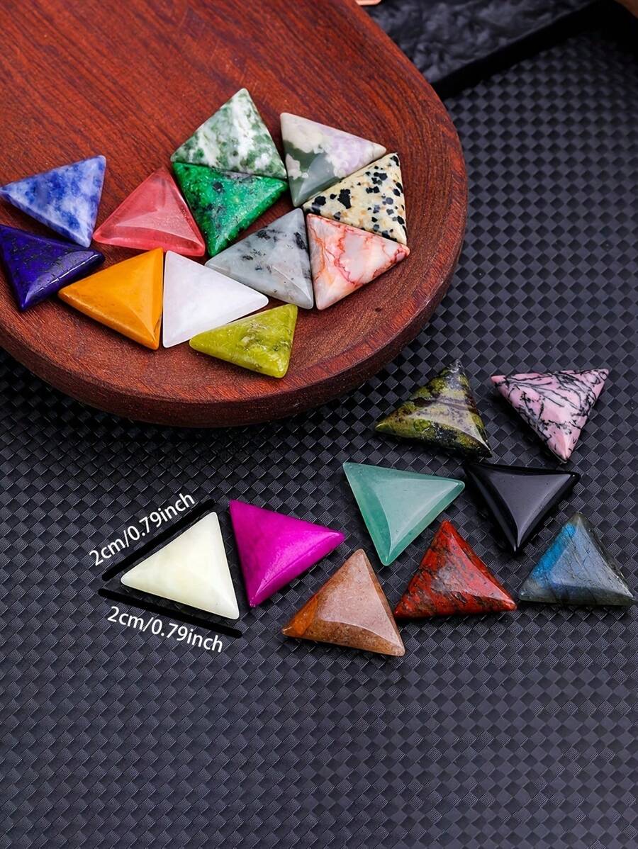 1/5/10 /15PCS Random Colors Crystal Triangle Shaped Natural Healing ...
