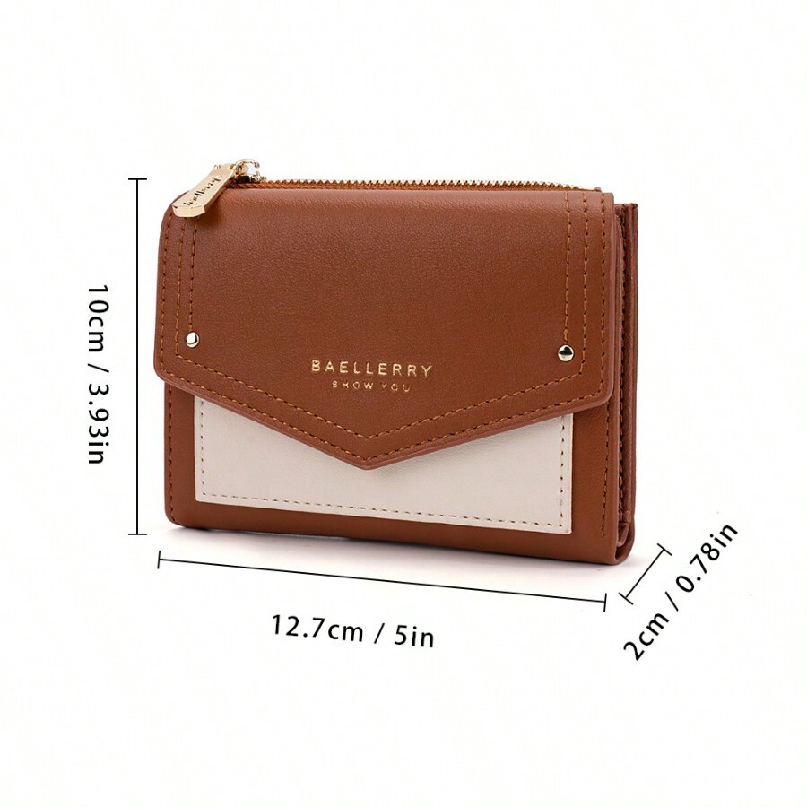 Small Wallets For Women, Bifold Slim Coin Purse, Zipper ID Card Holder ...