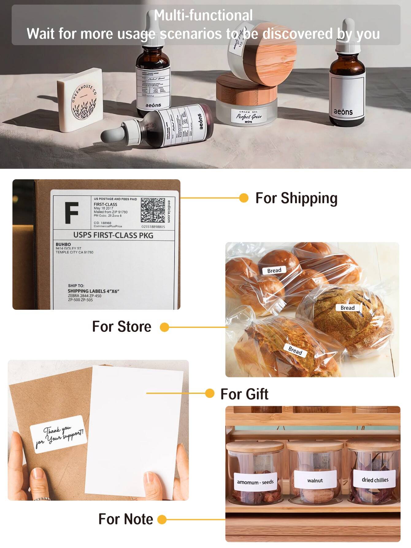 MARKLIFE Diaphanous Clear Thermal Label Maker Paper 1.58"X0.79" 40mm ...