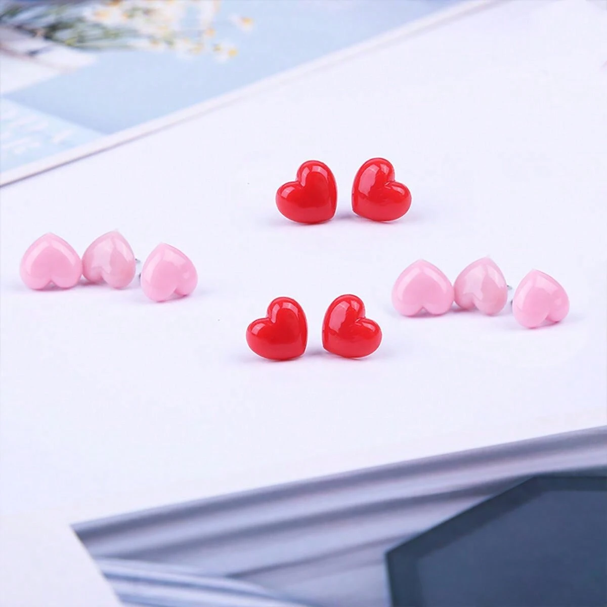 100 piezas de chinchetas con forma de corazón, chinchetas con forma de ...