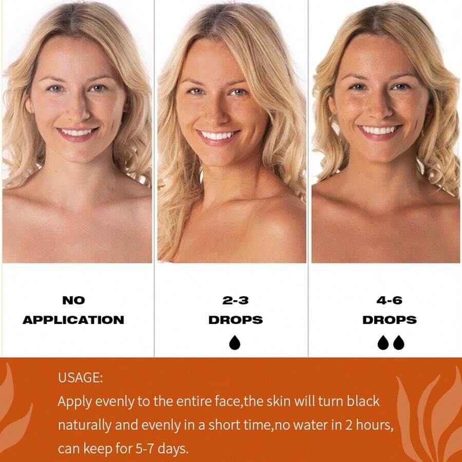 30ml Self Tanner Serum 30%DHA Essence Drops Solarium Body Skincare ...