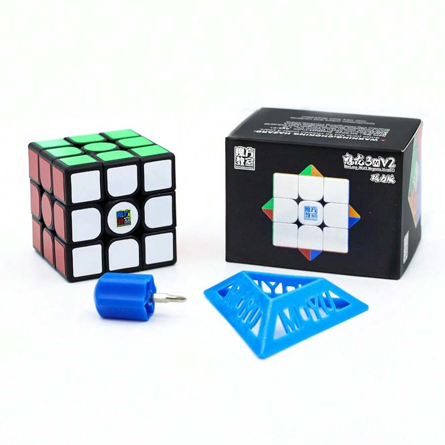 Meilong 3M V2 Three-Level Magic Cube Magnetic UV Coated Competition ...