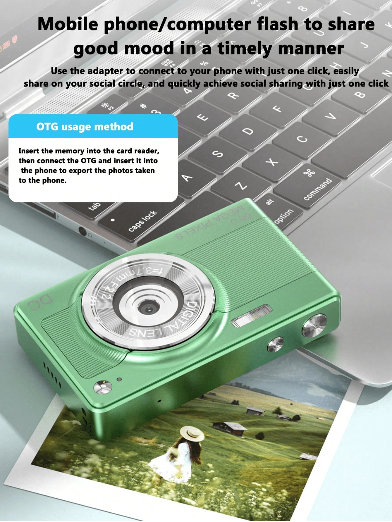 Câmera Digital CCD de Cartão de 56 Megapixels com Auto Foco e Tela de ...