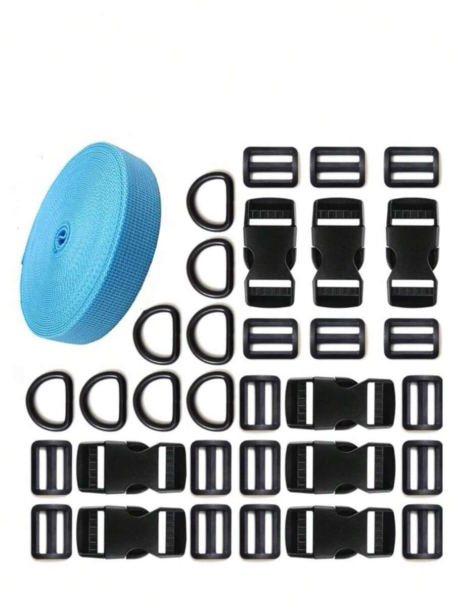 Buckle And Shoulder Strap Set, 2.54cm Width Woven Belt 1 (10 Yards) + D ...