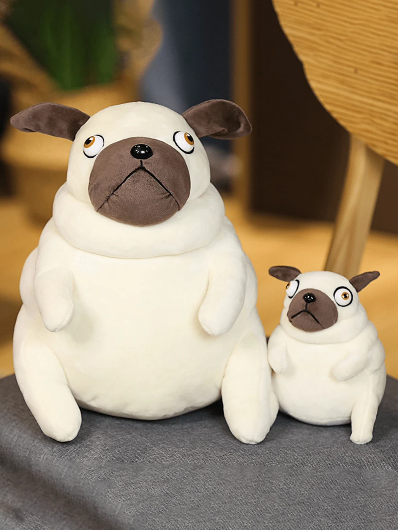15cm/30cm Kawaii Shapi Dog Plush Toys Ugly And Cute Dog The Fat Pug ...