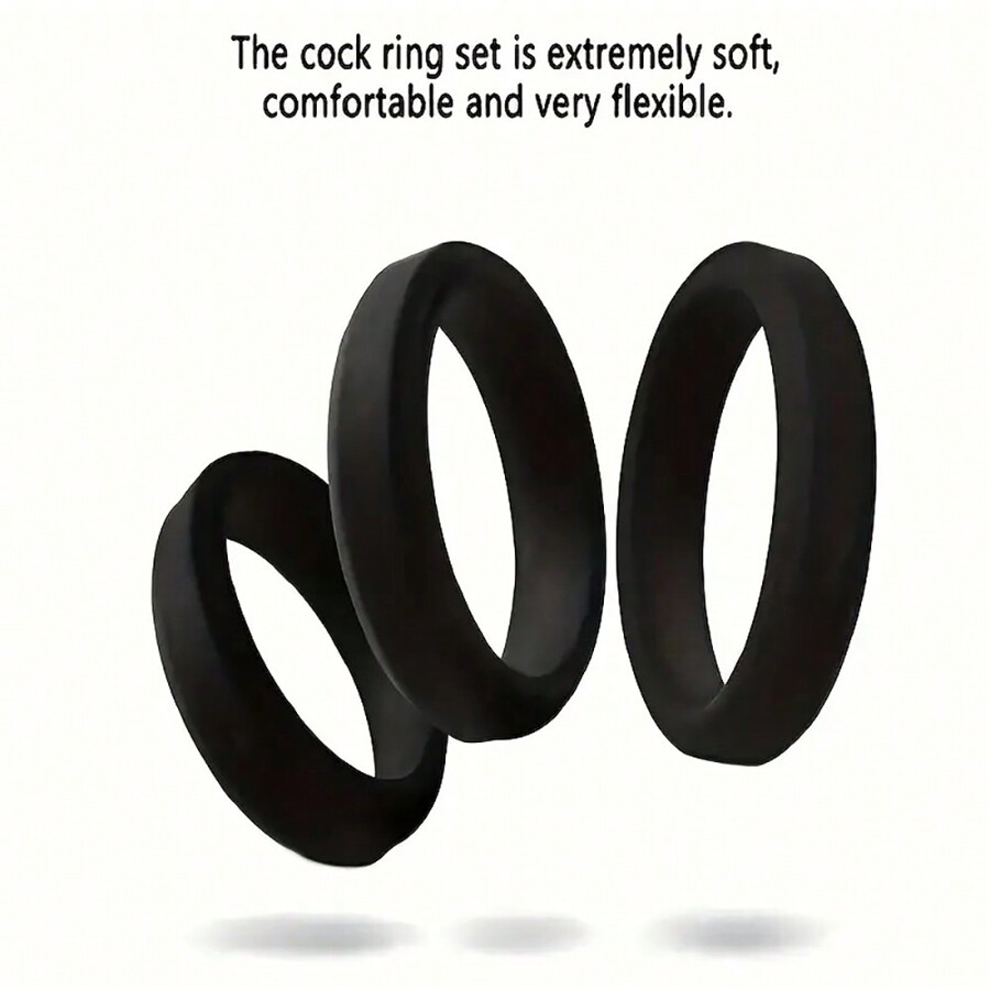 6-Piece Set Of Silicone Semen Locking Ring, Penis Ring, Scrotum Restraint, Silicone Ring, Penis ...