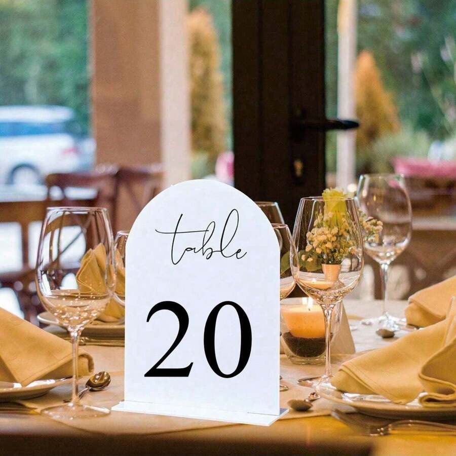 Wedding Banquet Table Number Cards, Numbers 1-20 | SHEIN USA