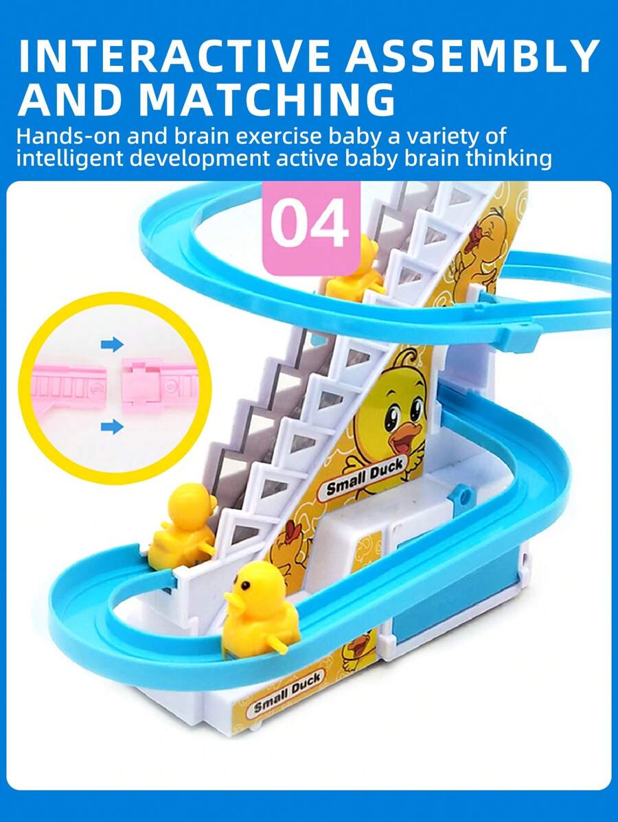 Electric Track Toy With Little Ducks Climbing Stairs, Educational Toy ...