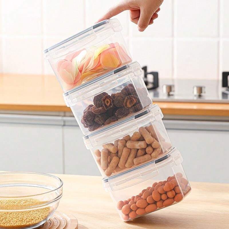 Airtight Food Storage Containers With Lids, Clear Pantry Canister Set ...