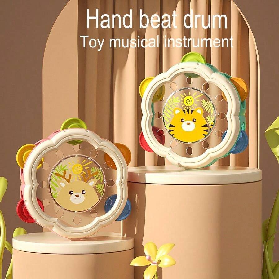 1pc Random Color Pat Drum & Rattle Percussion Instrument, Creative ...