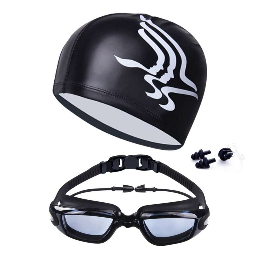 Swimming Goggles Set, Anti-Fog, UV Protection, Free Nose Clip, Swimming ...
