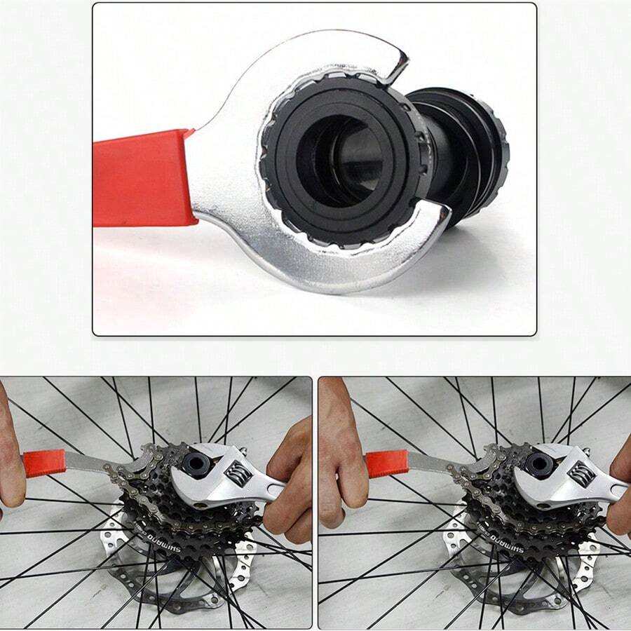 3-In-1 Bicycle Bottom Bracket Tool, Freewheel Remover And Chain Whip ...