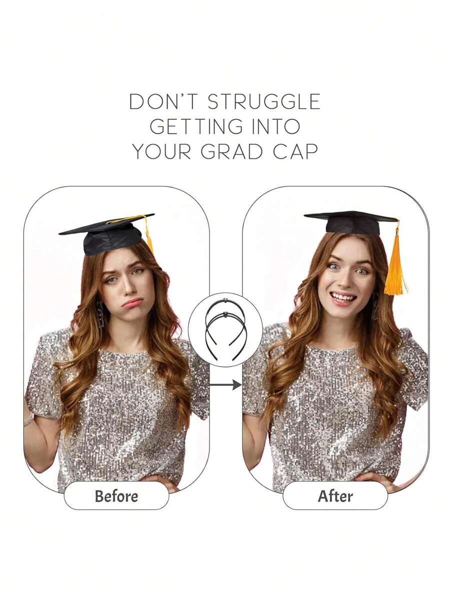 Black Headband Graduation Cap Holder, Suitable For Graduation Season ...