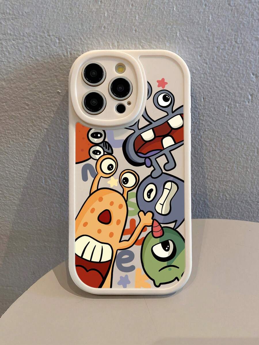 2pcs/Set Cute Colorful Animal Cartoon Phone Case, Funny Cartoon Monster ...