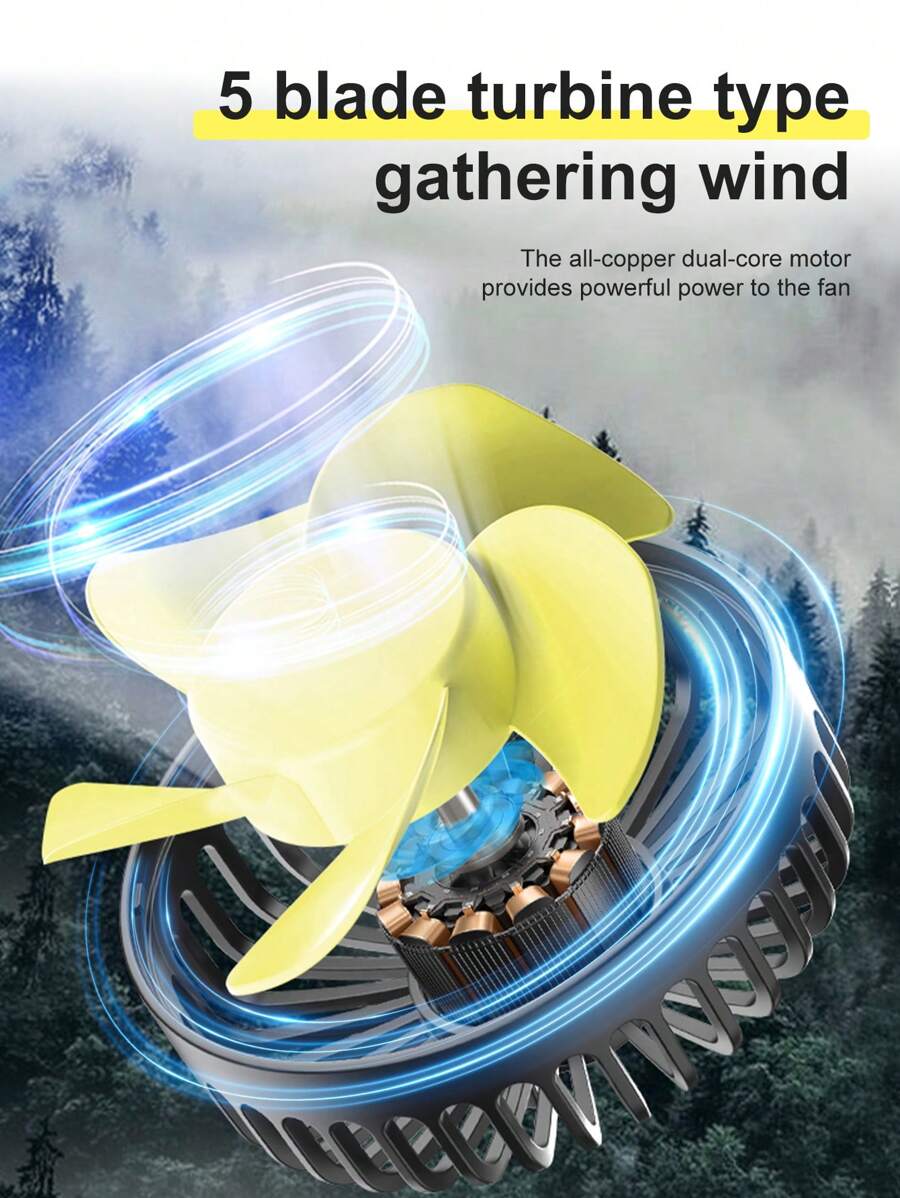 Car Fan, Cooling Car Fan, Dual Head Rear Seat Cooling Fan, 360 Degree ...