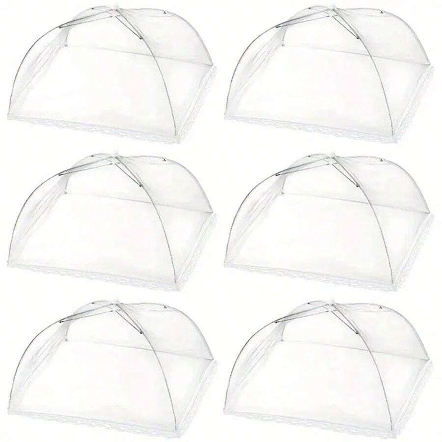6-Pack Reusable & Collapsible Mesh Food Covers - Perfect For Outdoor ...