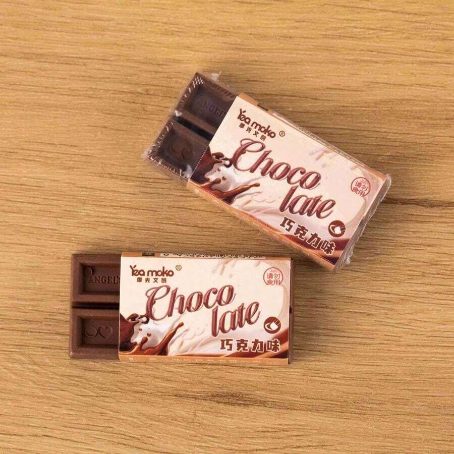 6 peças/Mock 7340 Borracha em Forma de Chocolate com Alto Valor de ...