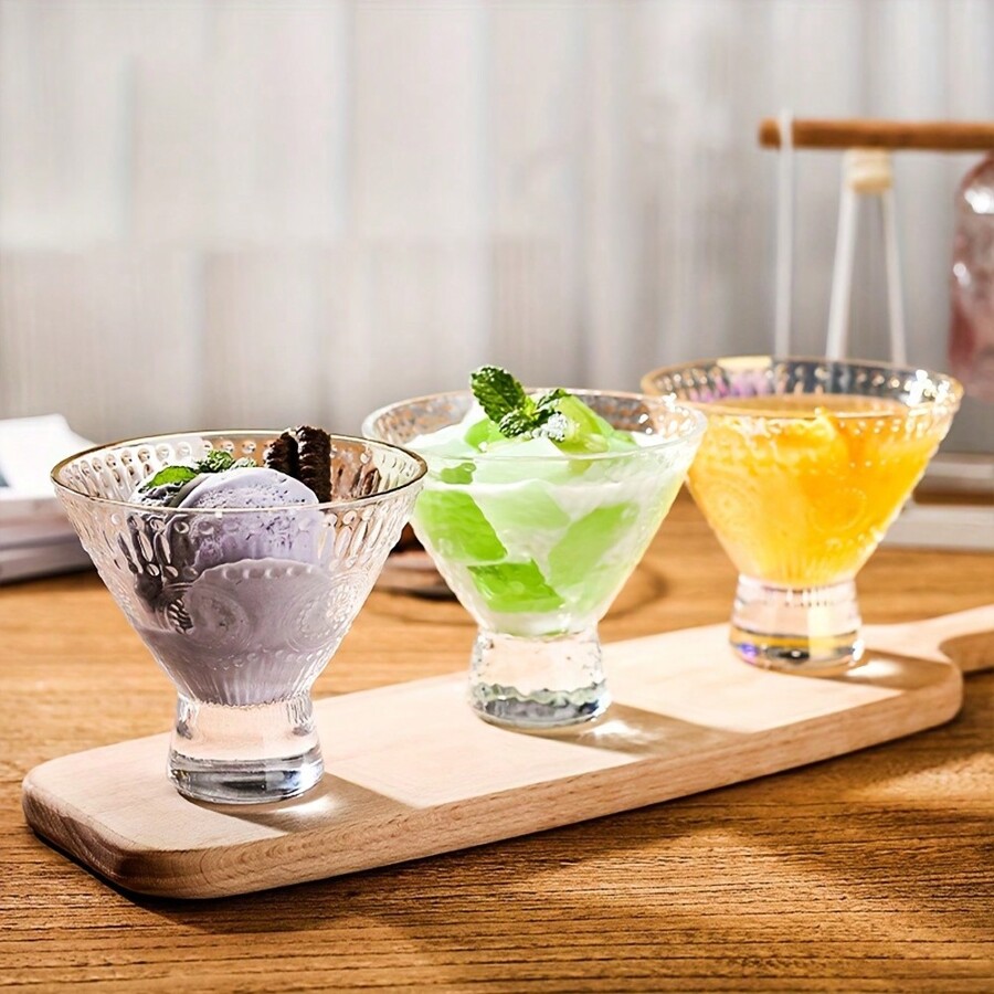 One Triangle Glass Cup, Used For Desserts, Drinks And Other Treats ...