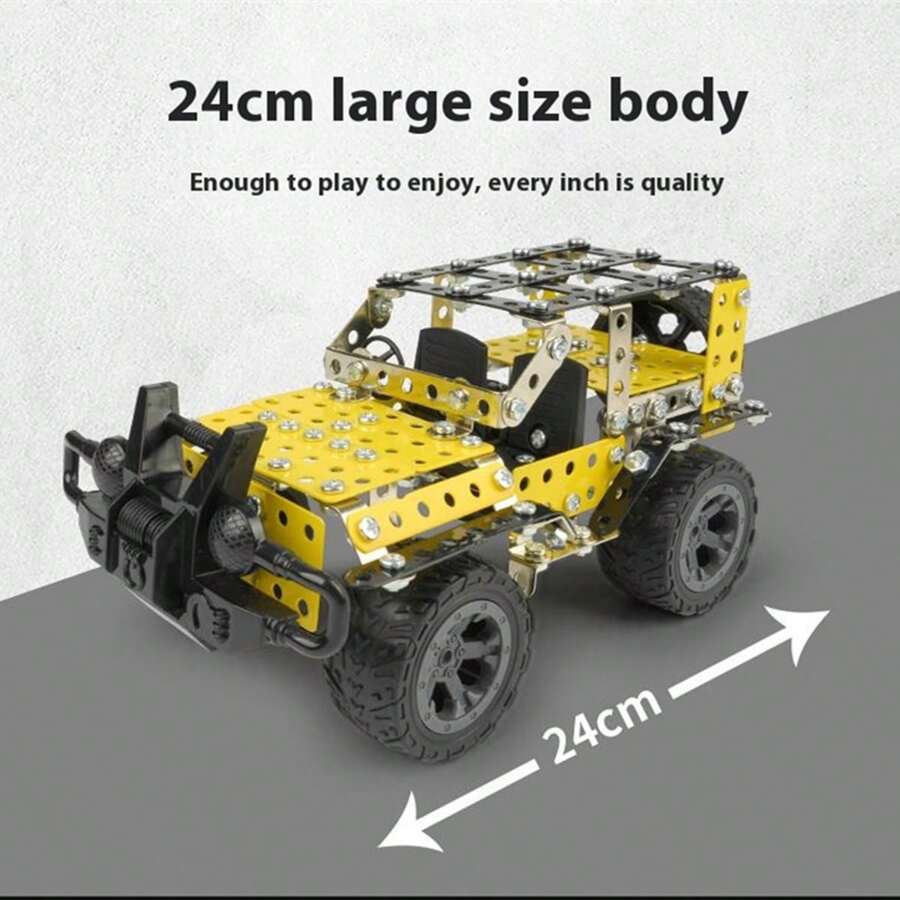 3D Metal Screw & Block Car And Apache Helicopter Assembly Model Toy ...