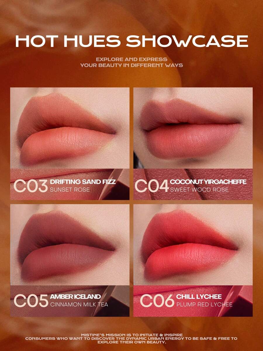 MISTINE Thai Latte Creamy Matte Lipstick พร้อม Silky Smooth Velvet ...