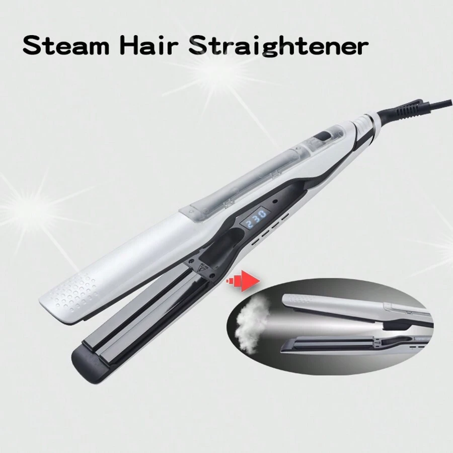 Steam LCD Hair Straightener, Negative Ion Hair Straightening & Curling ...