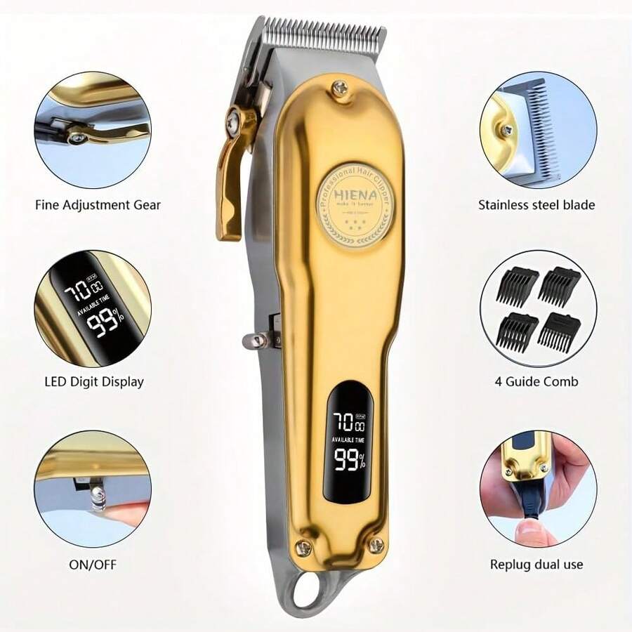 USB Cordless Hair Clippers For Men, Electric Professional Beard Trimmer ...