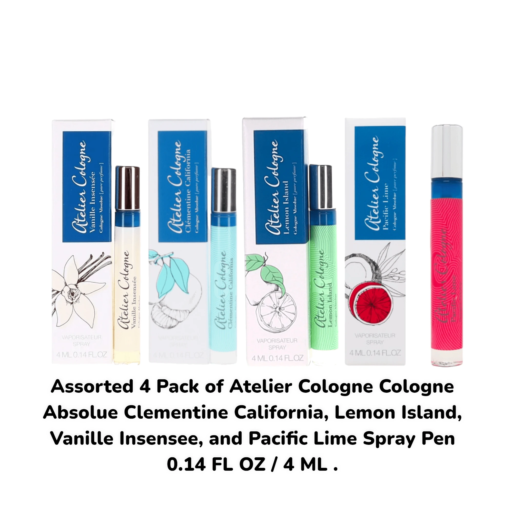 Assorted 4 Pack Of Atelier Cologne Cologne Absolue Clementine ...