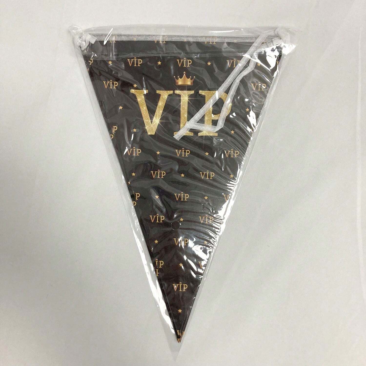 12pcs/Bag VIP Letter Themed Party Decoration Banner Triangle Paper ...
