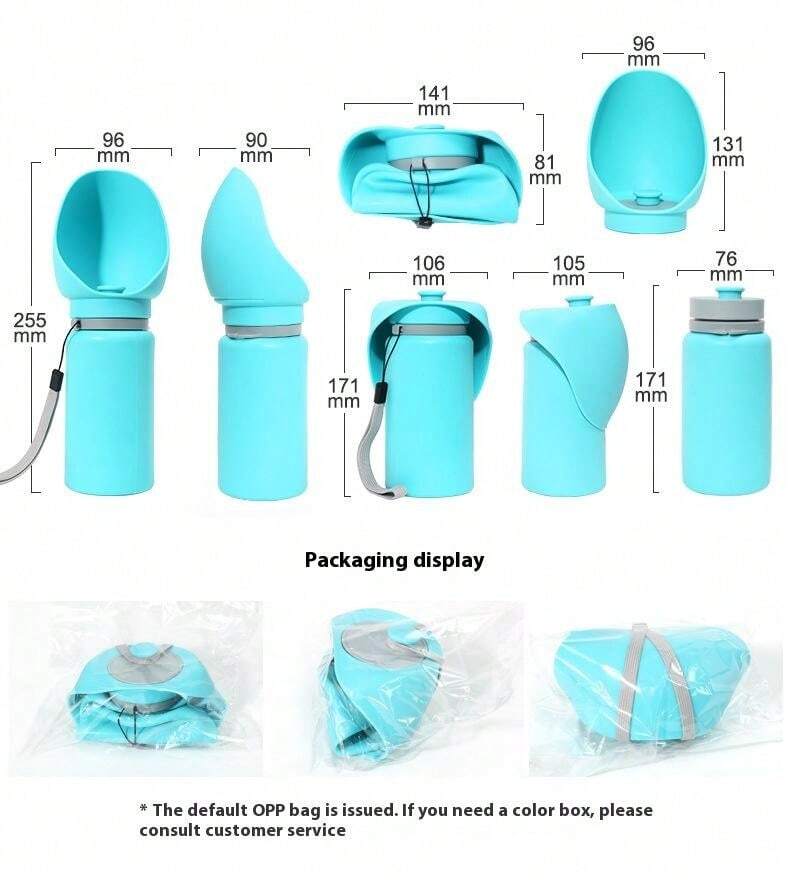 550ml Portable Silicone Pet Outdoor Water Bottle, Dog Walking Water Dispenser, Foldable Travel ...