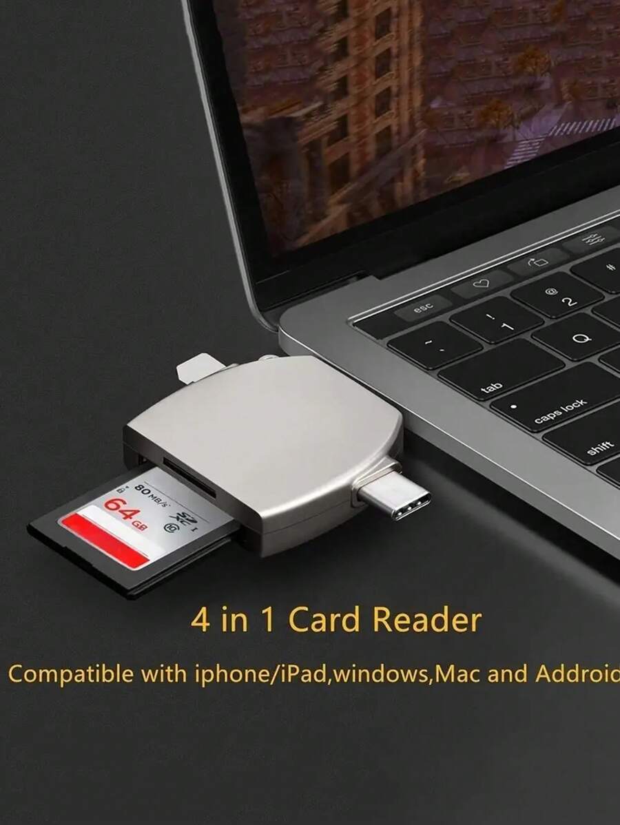 5-In-1 Micro SD Card Reader, Portable SD And TF Card Adapter, SD Card ...