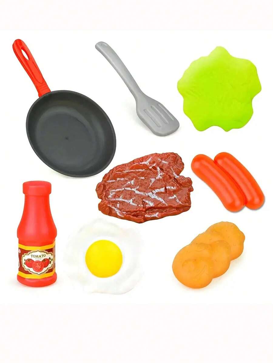 8pcs Kitchen Food Play Toy Cooking Tools Set, Fake Cookware Set With ...