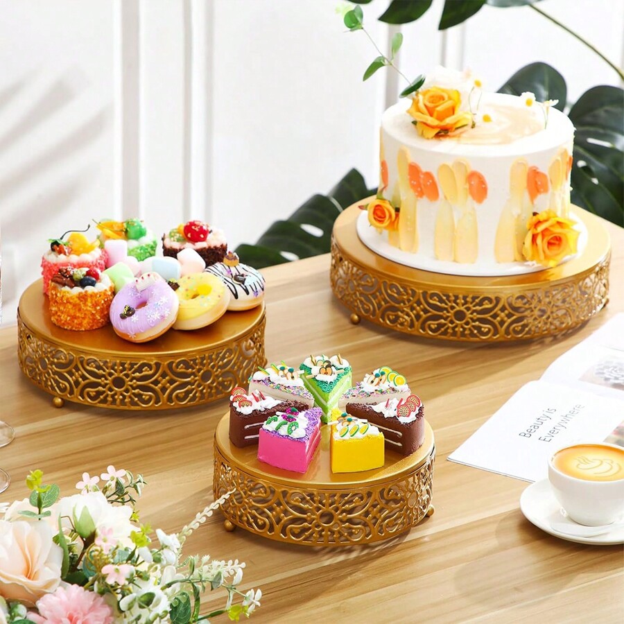 3 Pièces Présentoir à gâteau, set de présentoirs de table de dessert en ...