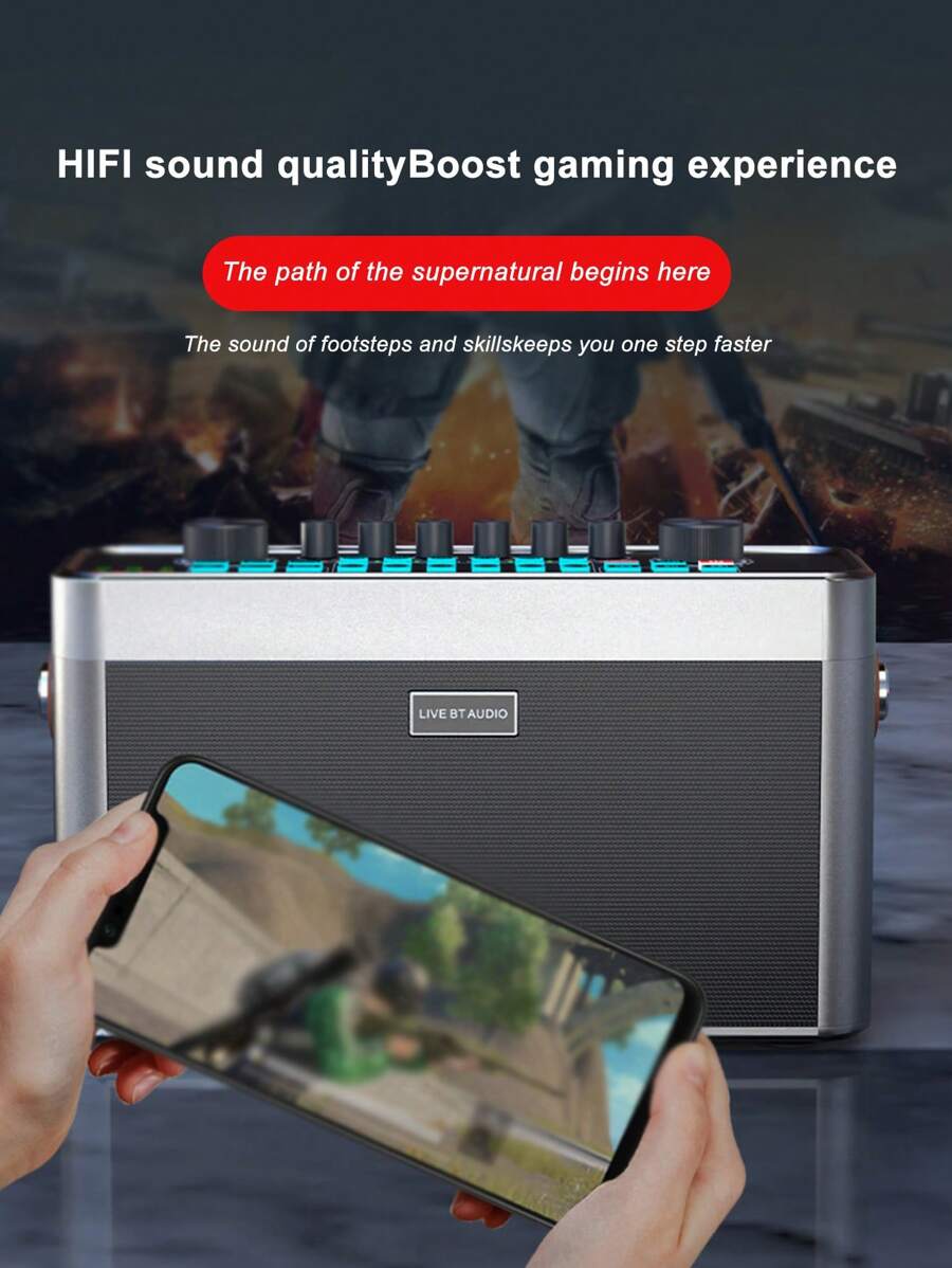 SY9- Home KTV Live Broadcast Sound Card Integrated Machine Microphone ...