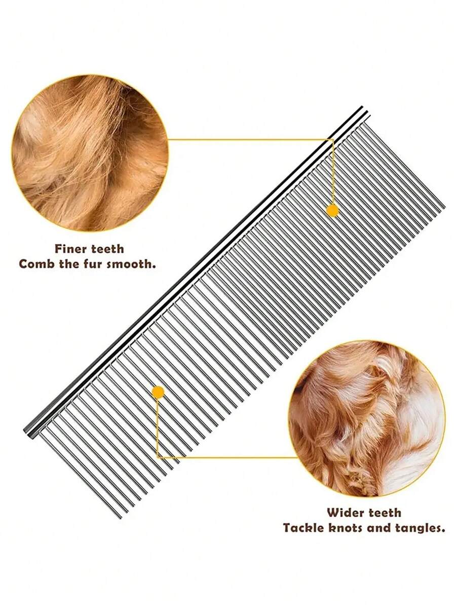 1pc Pet Hair Comb For Cats And Dogs, Removes Shedding And Detangles ...