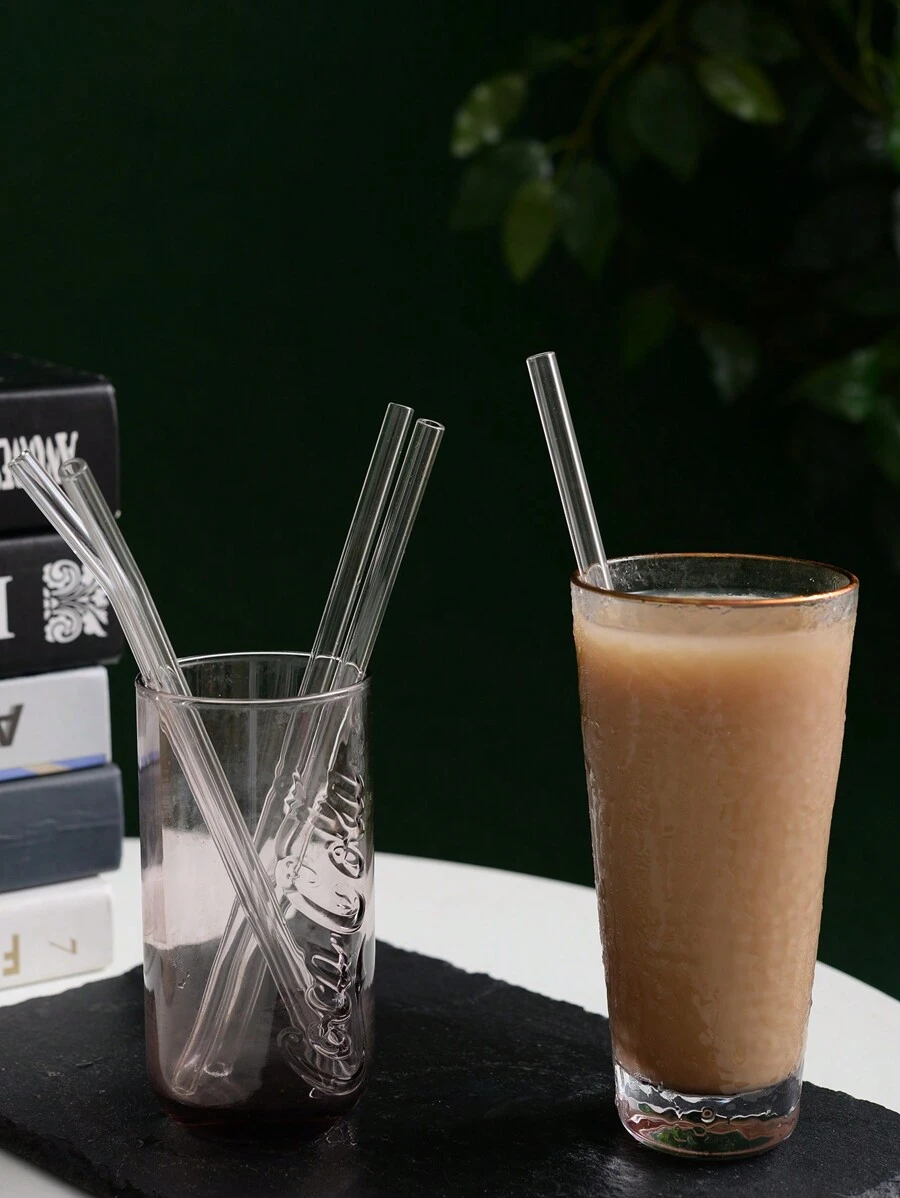 3 Bent Straws, 3 Straight Straws, And 2 Brush Cleaners - Reusable High ...