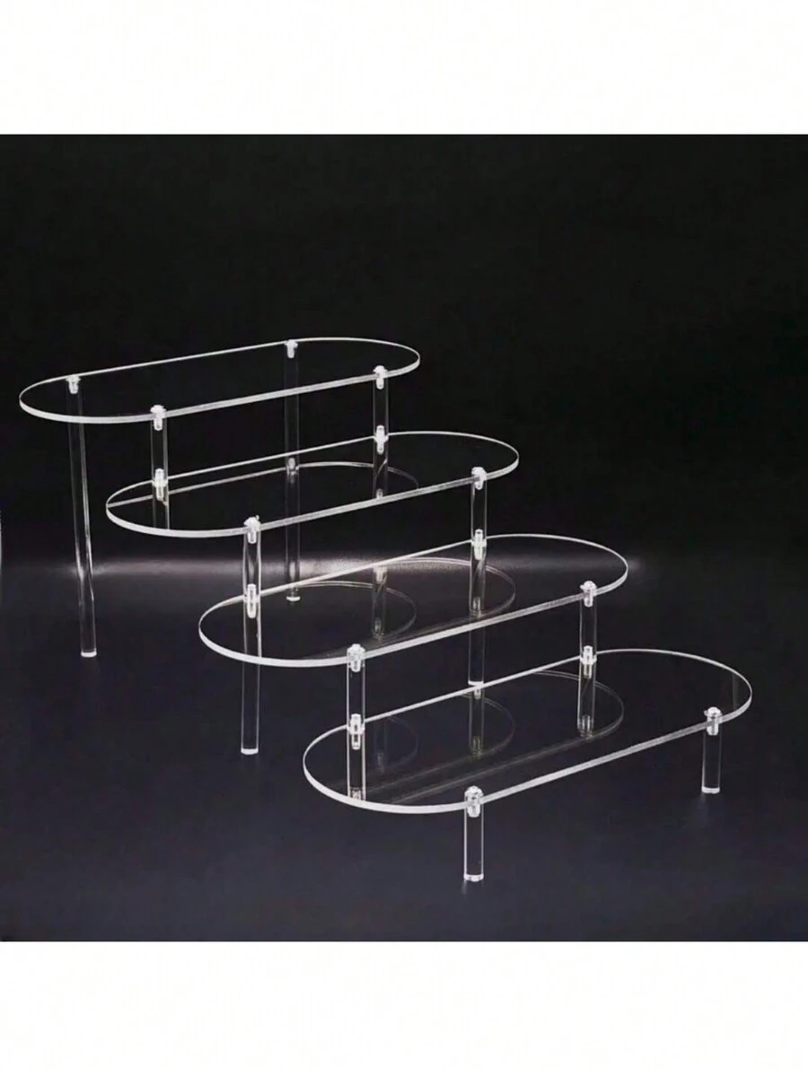 Clear Acrylic Cake Display Stand, Multi-Layered Circular Dessert Table ...