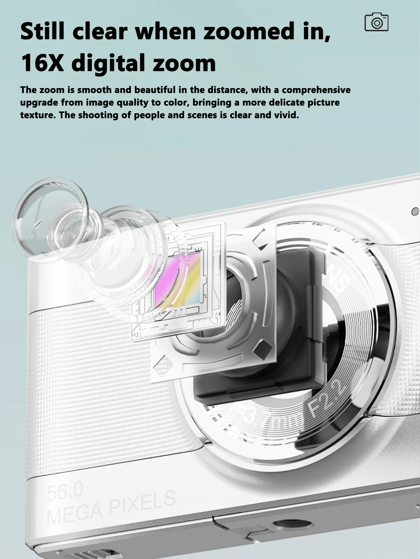 2.8-Inch High-Definition Display Auto Focus 56-Megapixel CCD Card ...