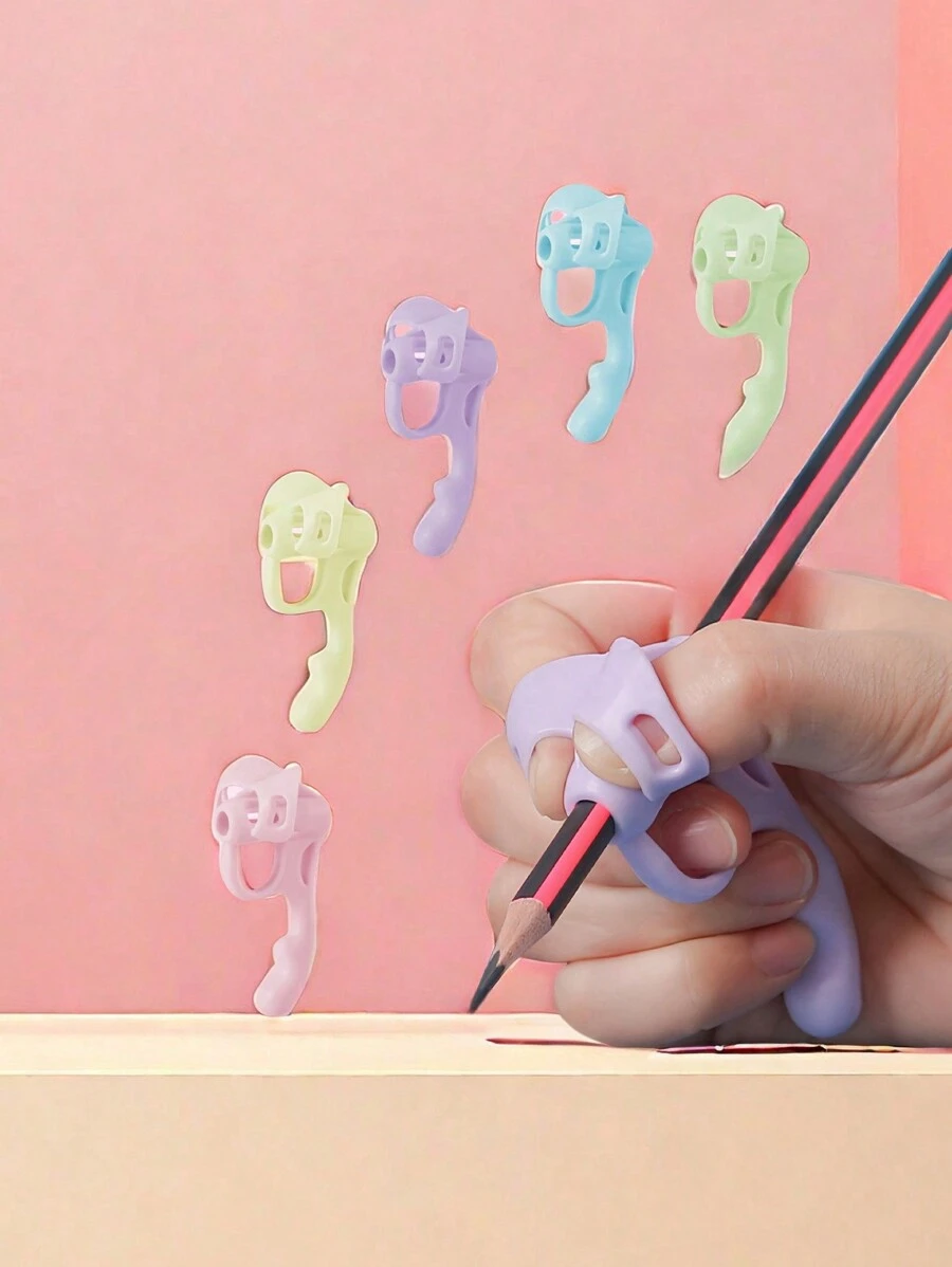 5pcs Multi-Color Silicone Pen Grips Corrector. Finger Separator For ...