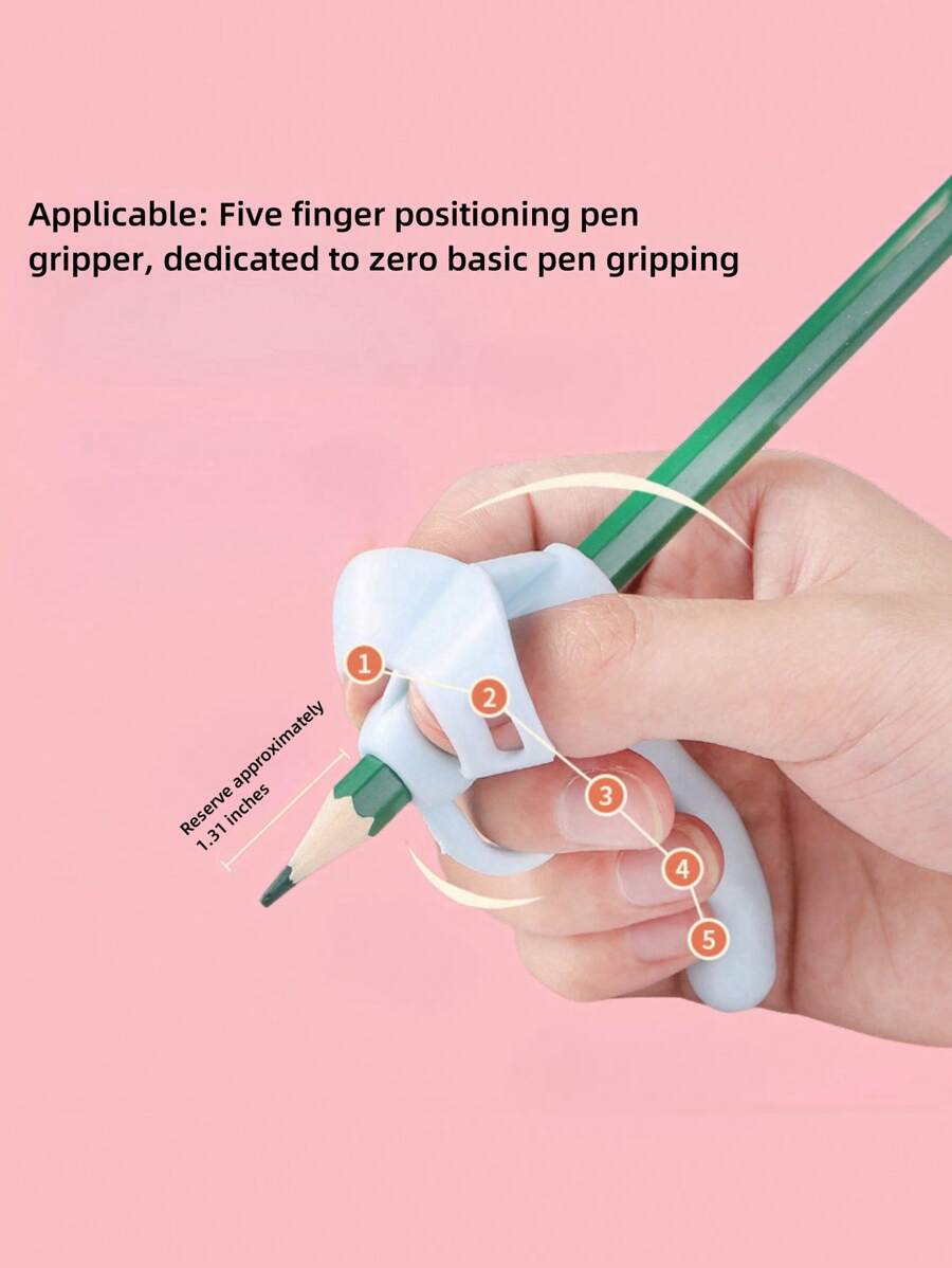 5pcs Multi-Color Silicone Pen Grips Corrector. Finger Separator For ...