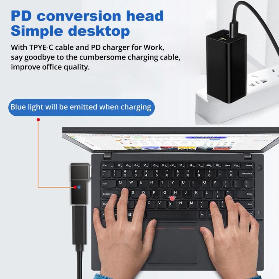 USB Type C Female To Square 100W PD Plug Converter USB C Fast Charging ...