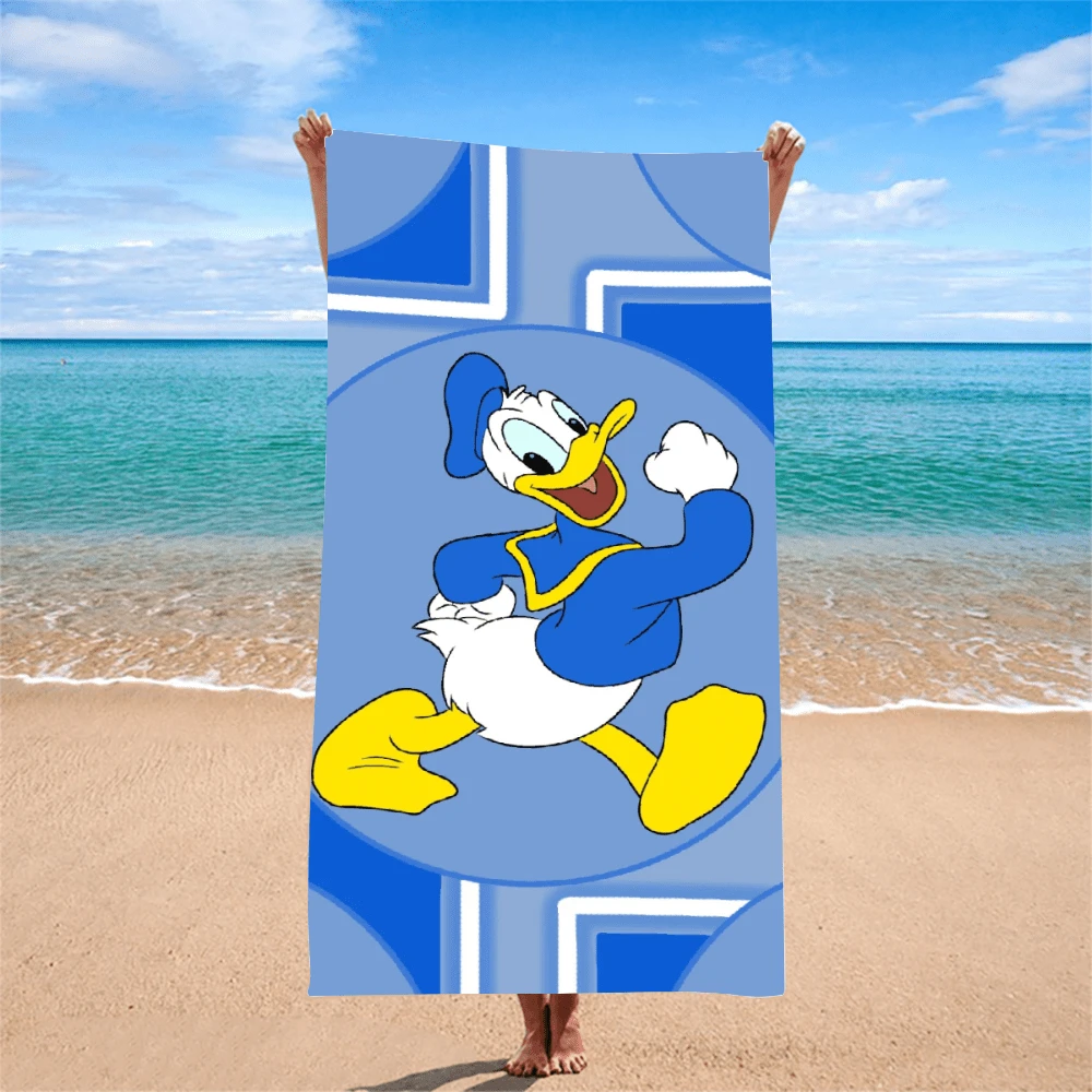 1 peça Toalha de Praia Donald Duck, Toalha de Natação Super Absorvente ...