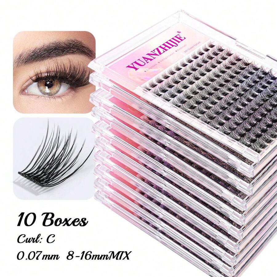 Wholesale 2/5/10/20Boxes 144PCS DIY Cluster Lashes Extensions Long ...