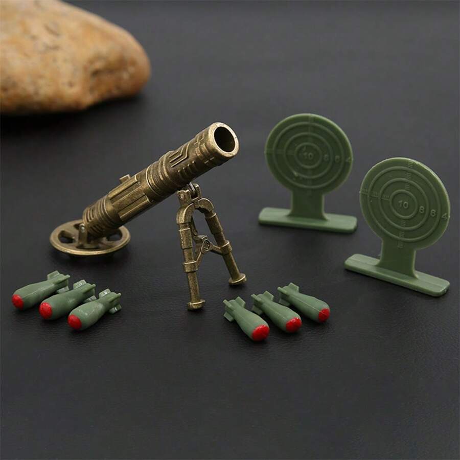 1pc Metal Mini Mortar Cannon Launcher Military Toy That Can Launch ...