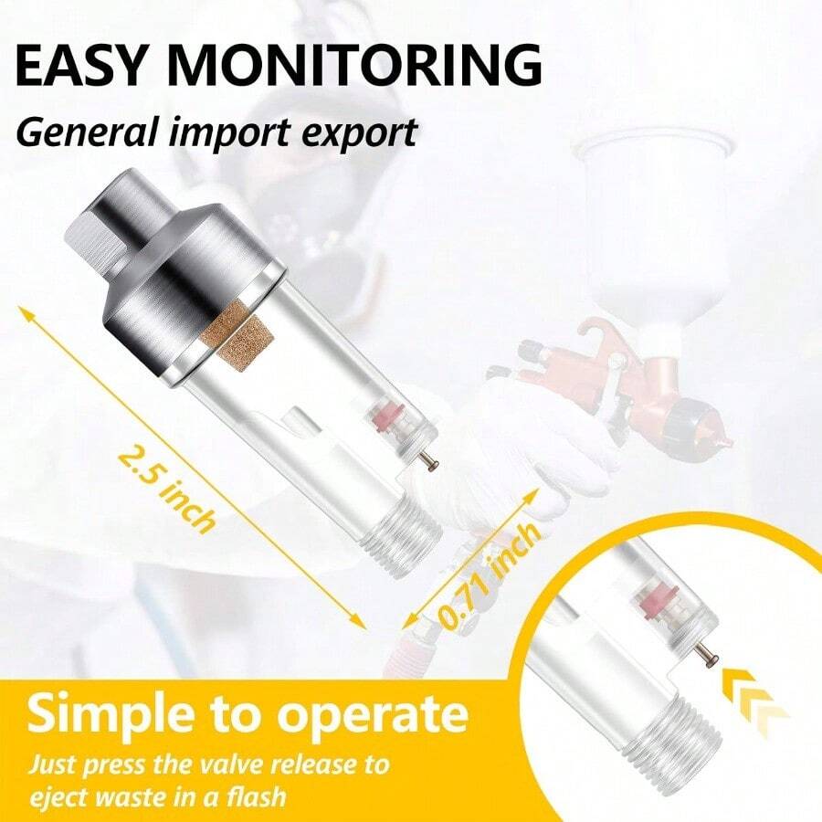 3 Pieces Airbrush Air Filter In-Line Mini Airbrush Water Separator Air ...