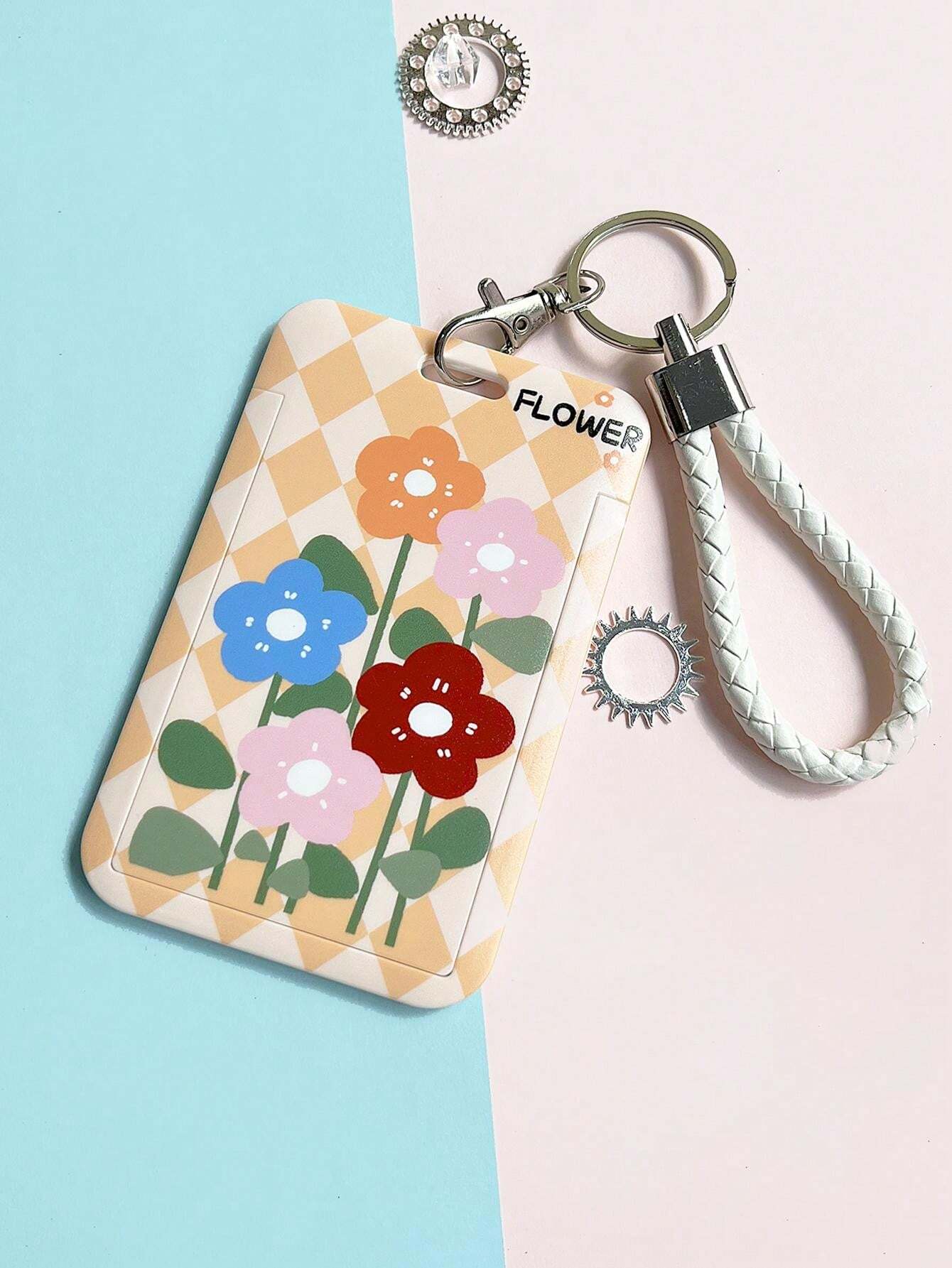 1pc Cute Cartoon Credit Card Covers For Girls Women Animal Flower ID ...