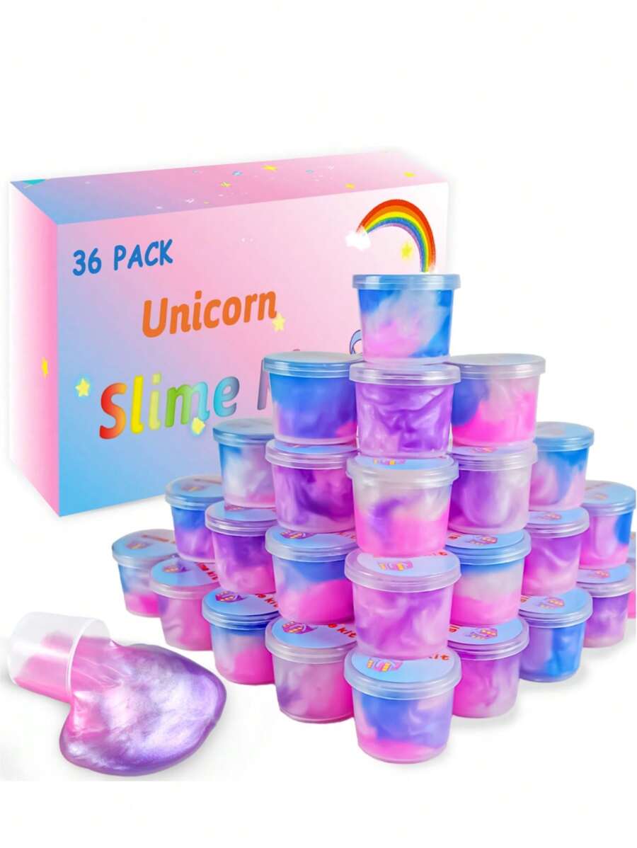 36 packs Kit de Slime de unicórnio, lembranças de festa de unicórnio ...