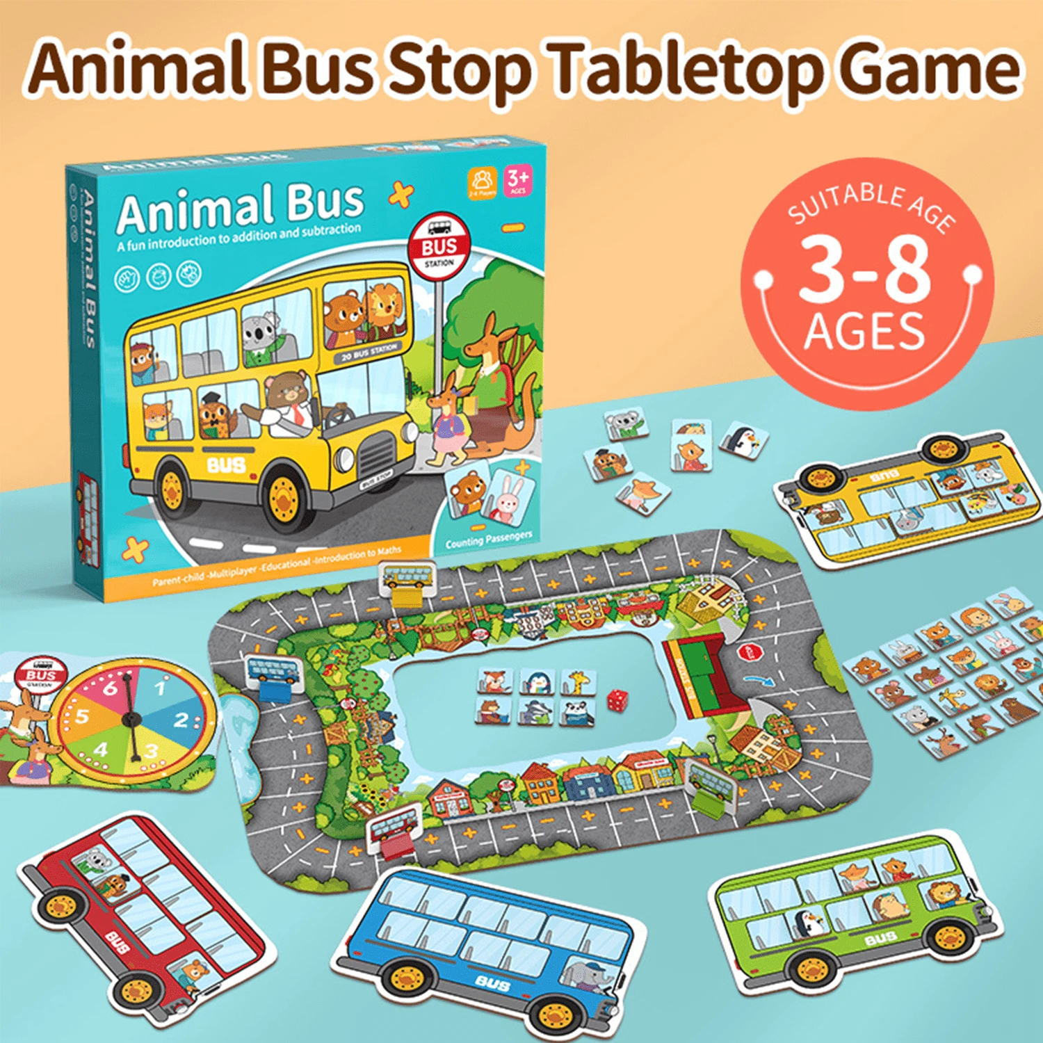 New Bus Station Design Kids' Tabletop Game Chess Set, Educational ...