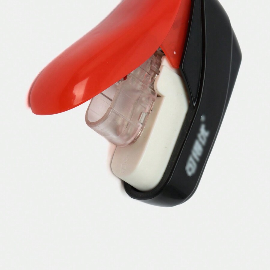 1pc Red Non-Punching Stapler, Manual Mini Safe Stapler For School And ...