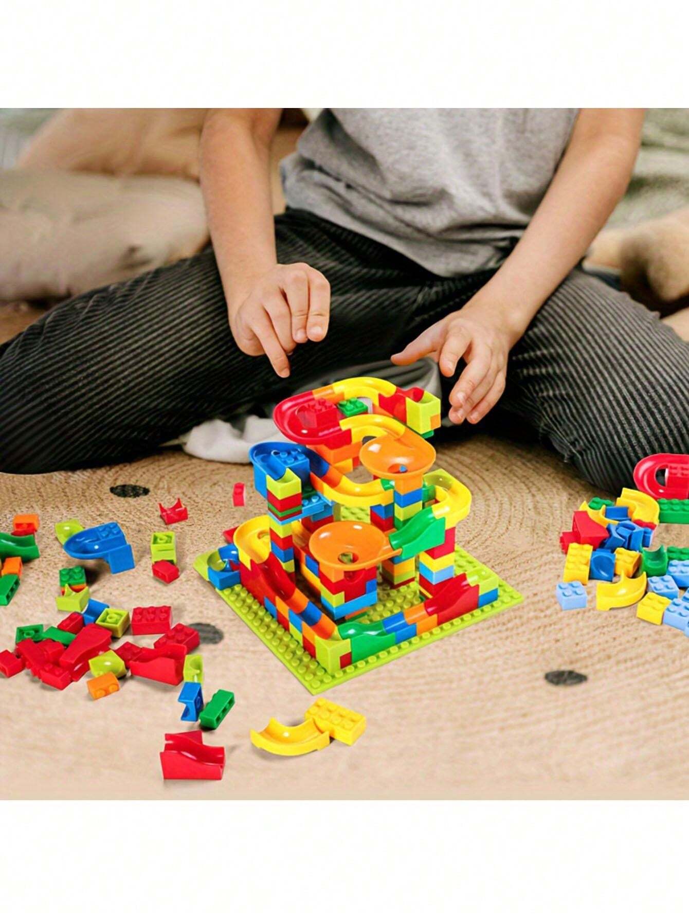 174pcs Educational Marble Building Blocks For Kids - Fun & Creative ...